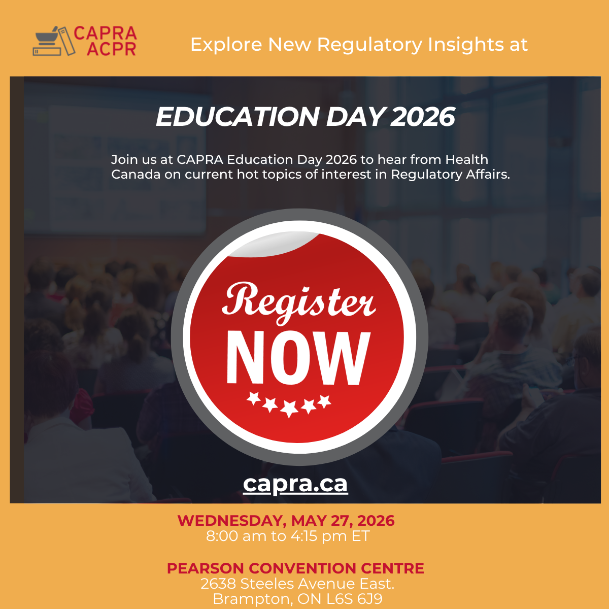 CAPRA Annual Education Day 2026 - May 27, 2026